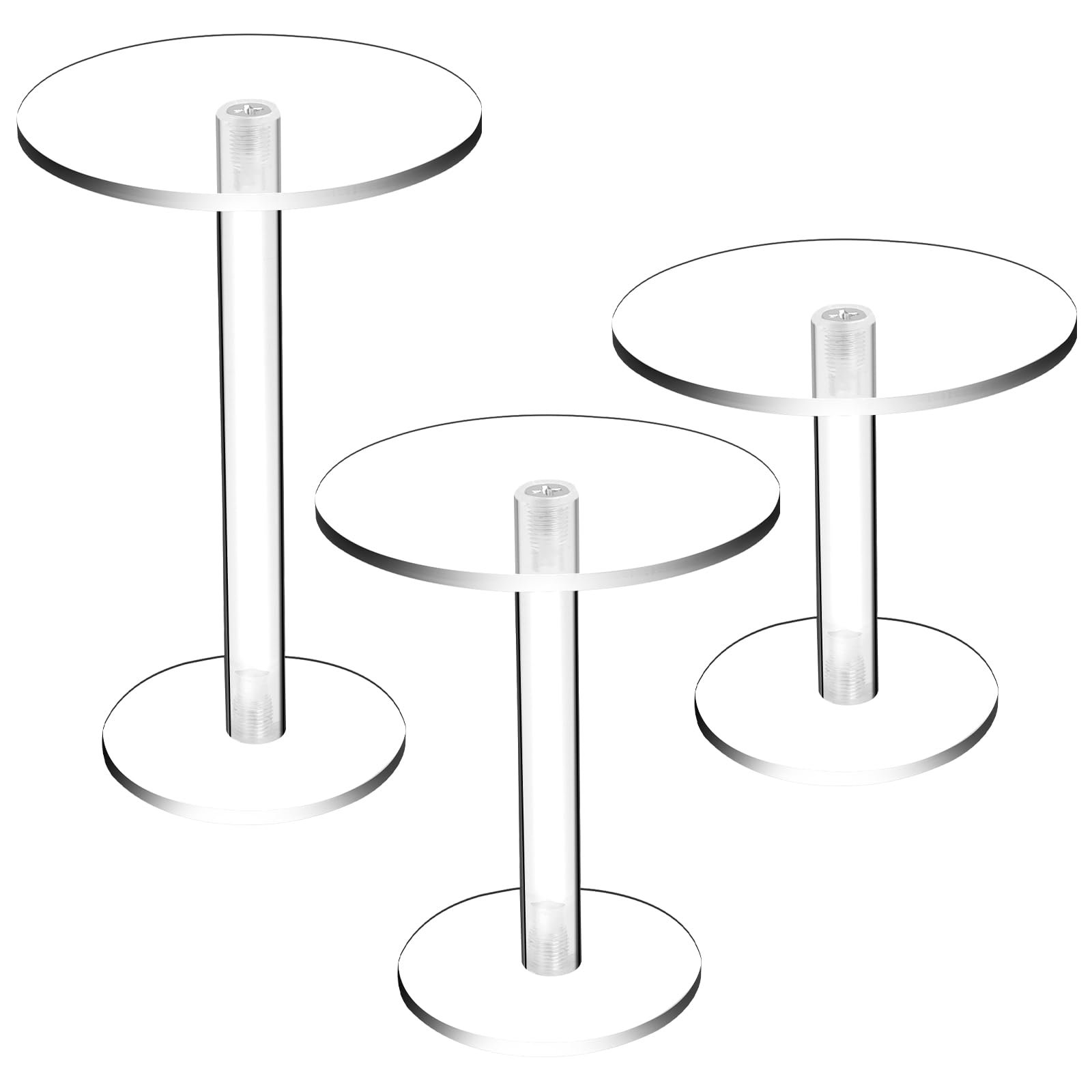 Amazon.com: KALIONE 3 Pcs 2.8 Inches Wide Small Clear Round Acrylic ...