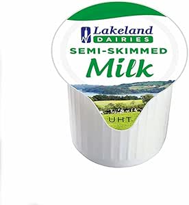 Lakeland Dairies Semi-Skimmed Milk Mini Pots 240x12ml pots (2 x 120 ...