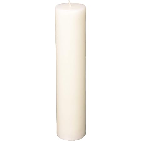 Amazon.com: Mega Candles 6 pcs Unscented White Round Pillar Candle ...