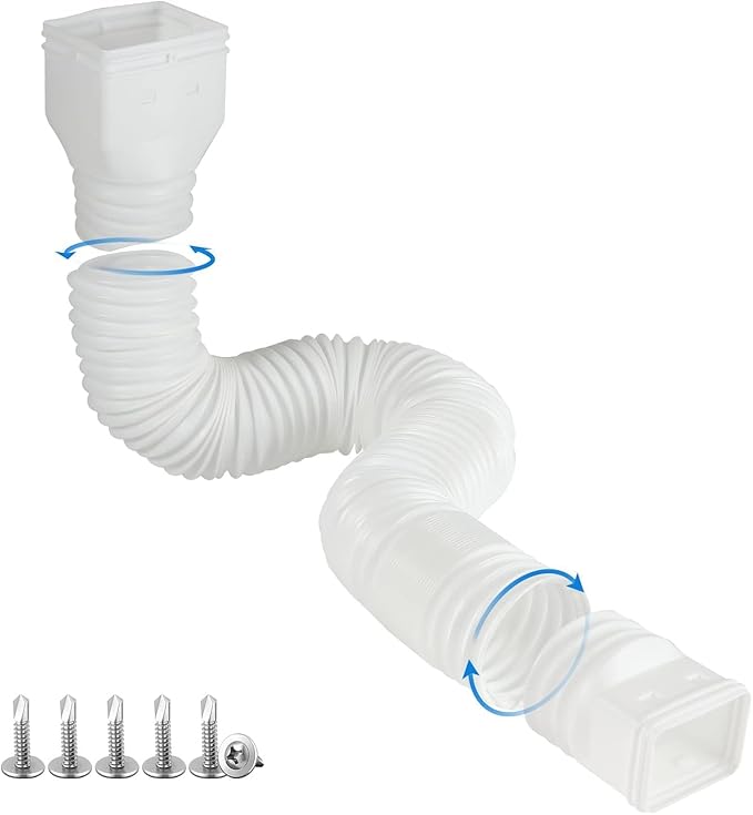 Ynxgzcan Rain Gutter Downspout Extensions, Flexible Downspout Extender ...