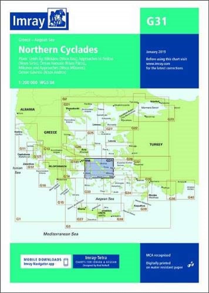 Imray Chart G31: Northern Cyclades (G Charts): Imray, Imray ...