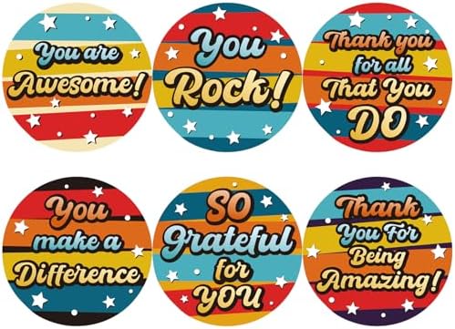 Amazon.com: G2PLUS Appreciation Stickers, 120PCS Round, You Are Awesome ...