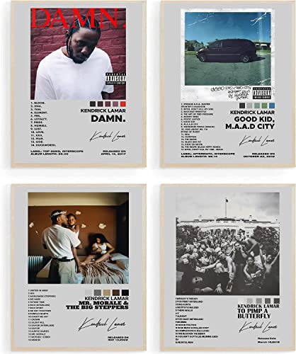 GLRSSN kendrick Lamar Album Cover Posters Set 8×10 inch Music Posters 6 ...