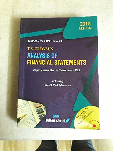 Ts grewal's class 12 analysis of financial statements [Paperback ...