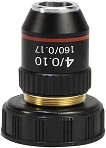 Amazon.com: GFONIX Microscope Adapter 195 Black Achromatic Objective 4X ...