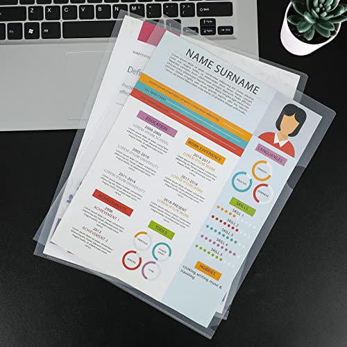 Snapklik.com : 48 Pack Plastic File Folders, Clear Project Pockets ...