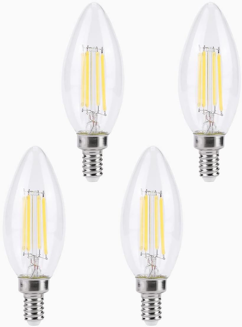 KINUR B11 Dimmable Candelabra led Light Bulbs E12 4 Watt (40 Watt ...