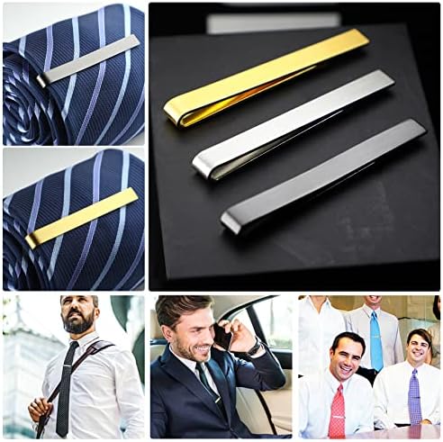 Kcmell Tie Clip for Men, 6 Pcs Men's Tie Clips Classic Tie Clip Set ...