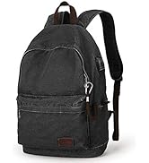 Amazon.com: Muzee Canvas Backpack Lightweight Travel Daypack Student ...