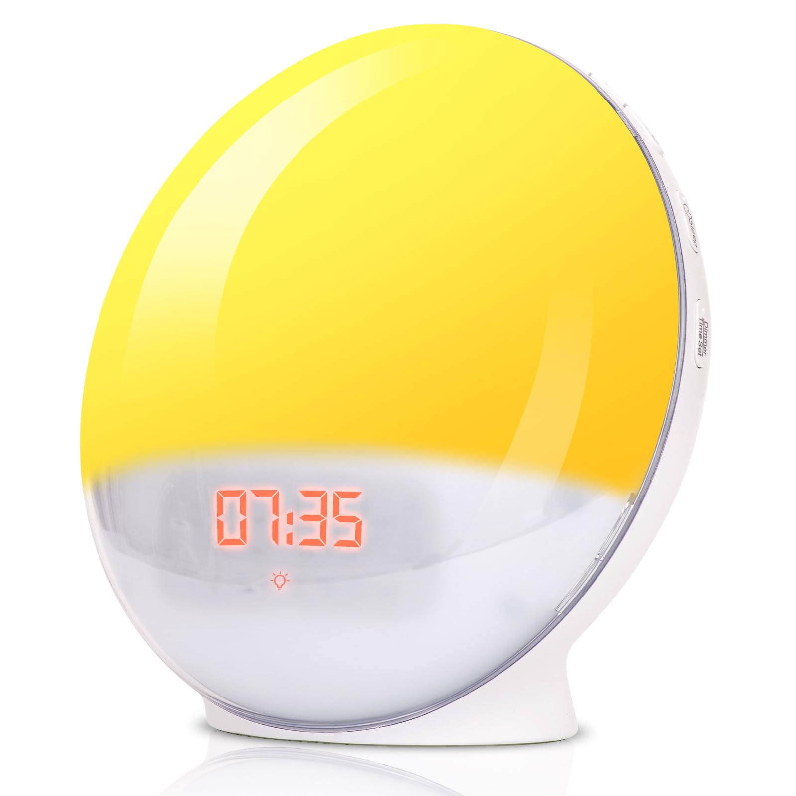 Ledivion Sunrise Alarm Clock, Wake Up Light Alarm with Sunrise/Sunset ...