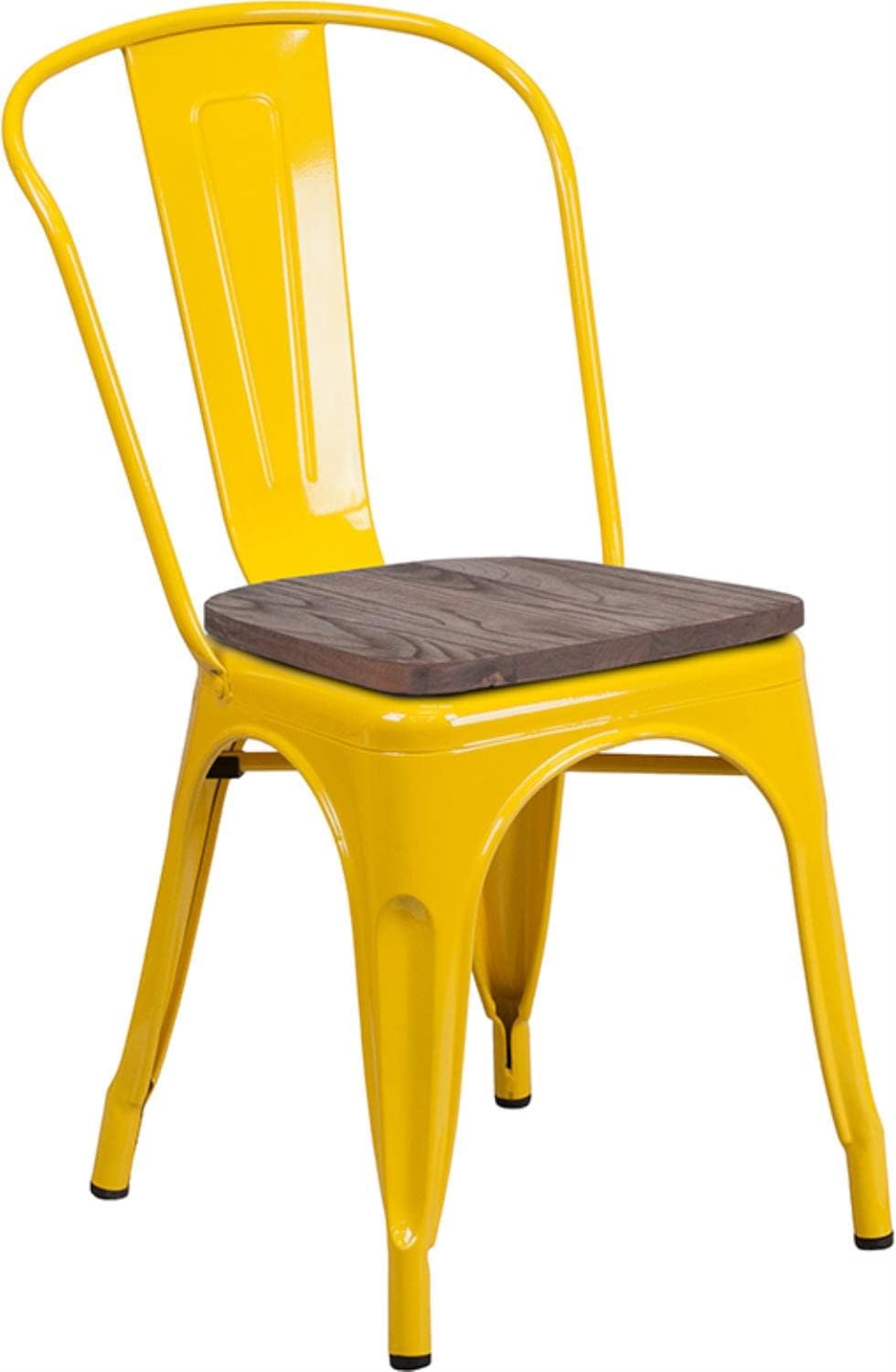 Amazon.com - Flash furniture Yellow Metal Stack Chair - Chairs