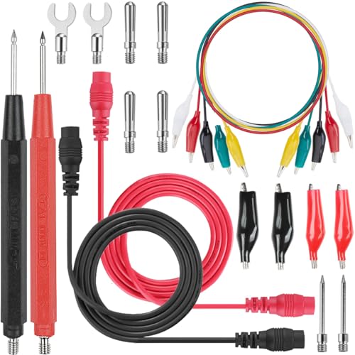 Youmile Multimeter test pen 16 in 1 Multimeter Test Leads Kit,with ...