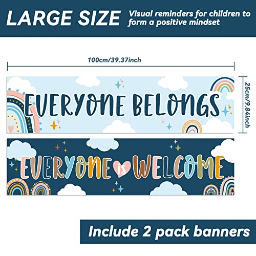 Snapklik.com : 2 Pack Boho Rainbow Classroom Decorations Welcome Banner ...