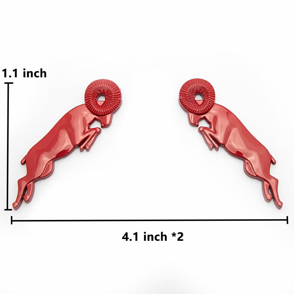 Snapklik.com : CARRUN 2Pc 3D Car Emblem For Leaping Ram Emblem Body ...
