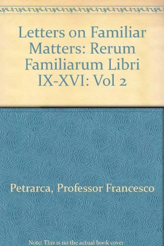 Amazon.com: Rerum familiarum libri, IX-XVI (Letters on Familiar Matters ...