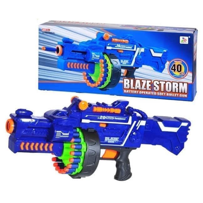 Ramus Automatic Blaze Storm Soft Bullet Blaster Gun with 40 PCS Soft ...