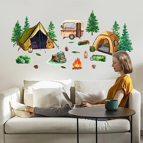 SUPERDANT Outdoor Camping Stickers Dining Car Tent Wall Art Removable ...