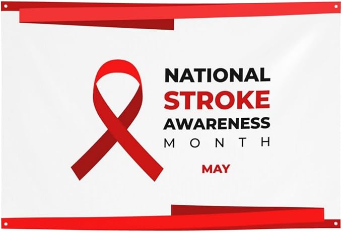 Amazon.com: SDERDZSE Stroke Awareness Month Banner Party Backdrop ...