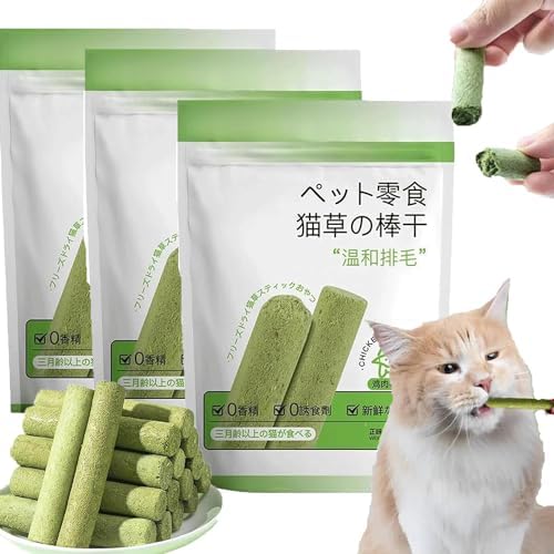 Amazon.com : Curject Cat Grass Teething Stick,Natural Cat Grass Sticks ...