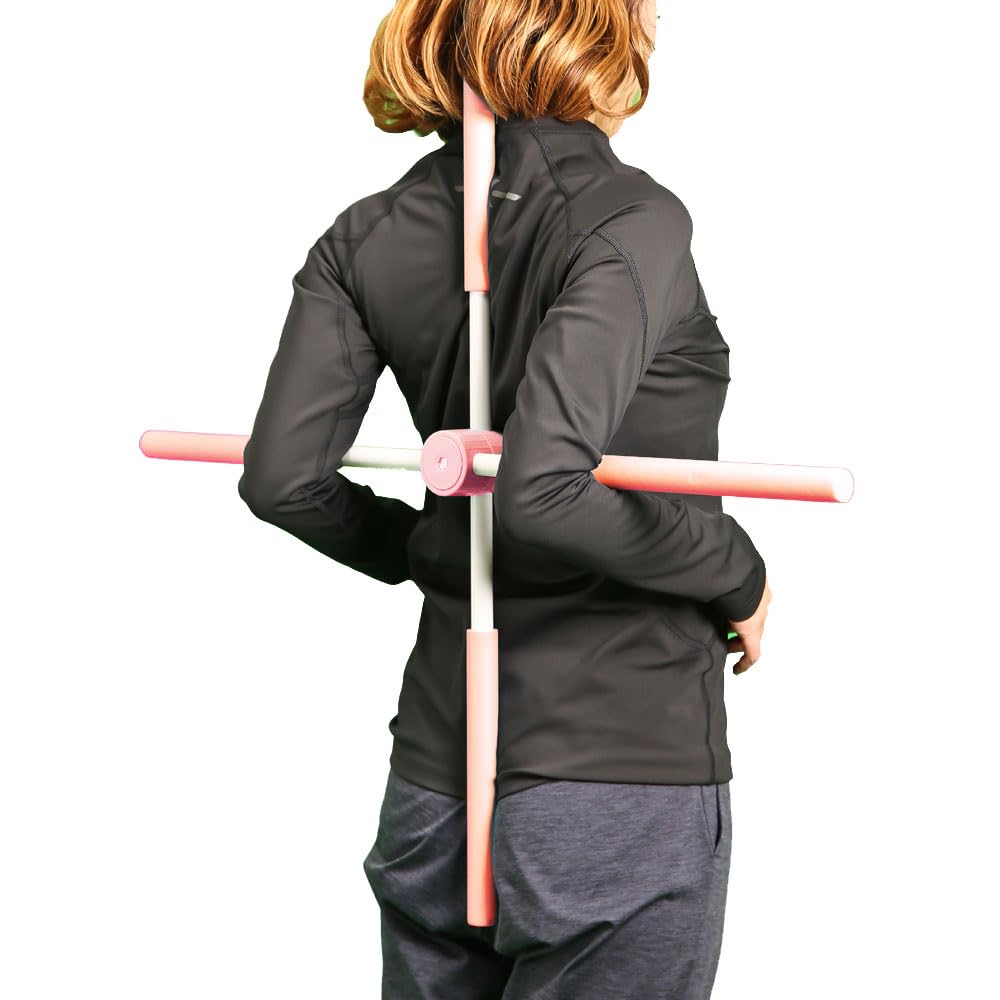 Amazon | BODYMAKER(ボディメーカー) 姿勢矯正 ヨガスティック 腰の矯正 十字棒 トレーニンググッズ ピンク | ボディメーカー | エクササイズマット