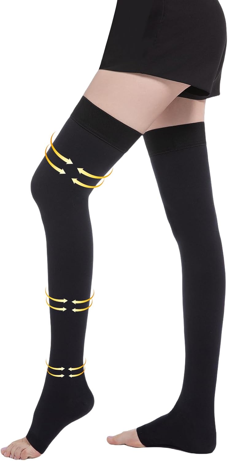 Amazon.com: Myshear 20-30 mmHg Compression Stockings for Women and Men ...