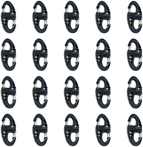 Amazon.com: Yecrego 20pcs Small Plastic Carabiner Clips Double S Dual ...
