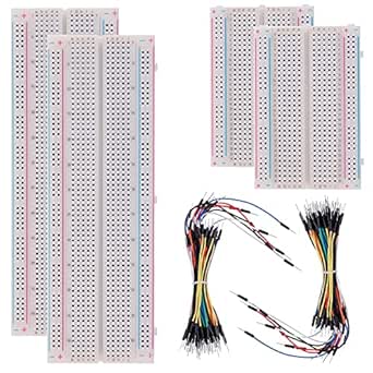 BOJACK Breadboard Kit Solderless Breadboard 2 Pcs 830 Tie Points & 2 ...