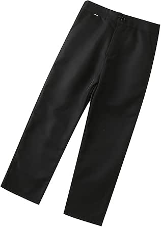 Amazon.com: Teen Girls Dress Pants Loose High Waist Formal Uniform Long ...