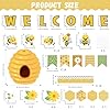 Amazon.com: 77Pcs Bee Bulletin Board Decorations Spring Bee Hive Cutout ...