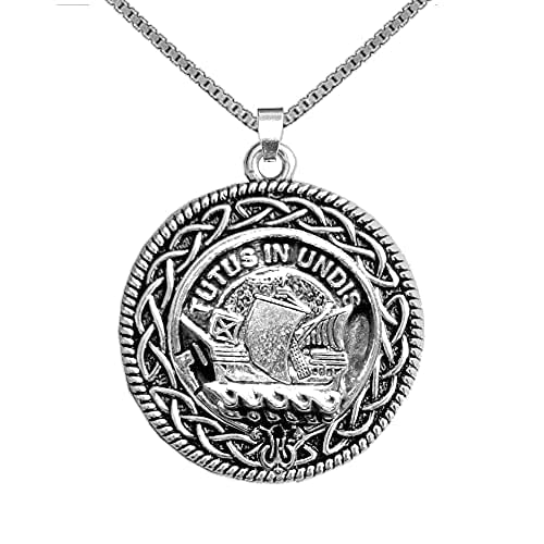 Amazon.com: Wood Clan Crest Celtic Interlace Disk Pendant, Scottish ...