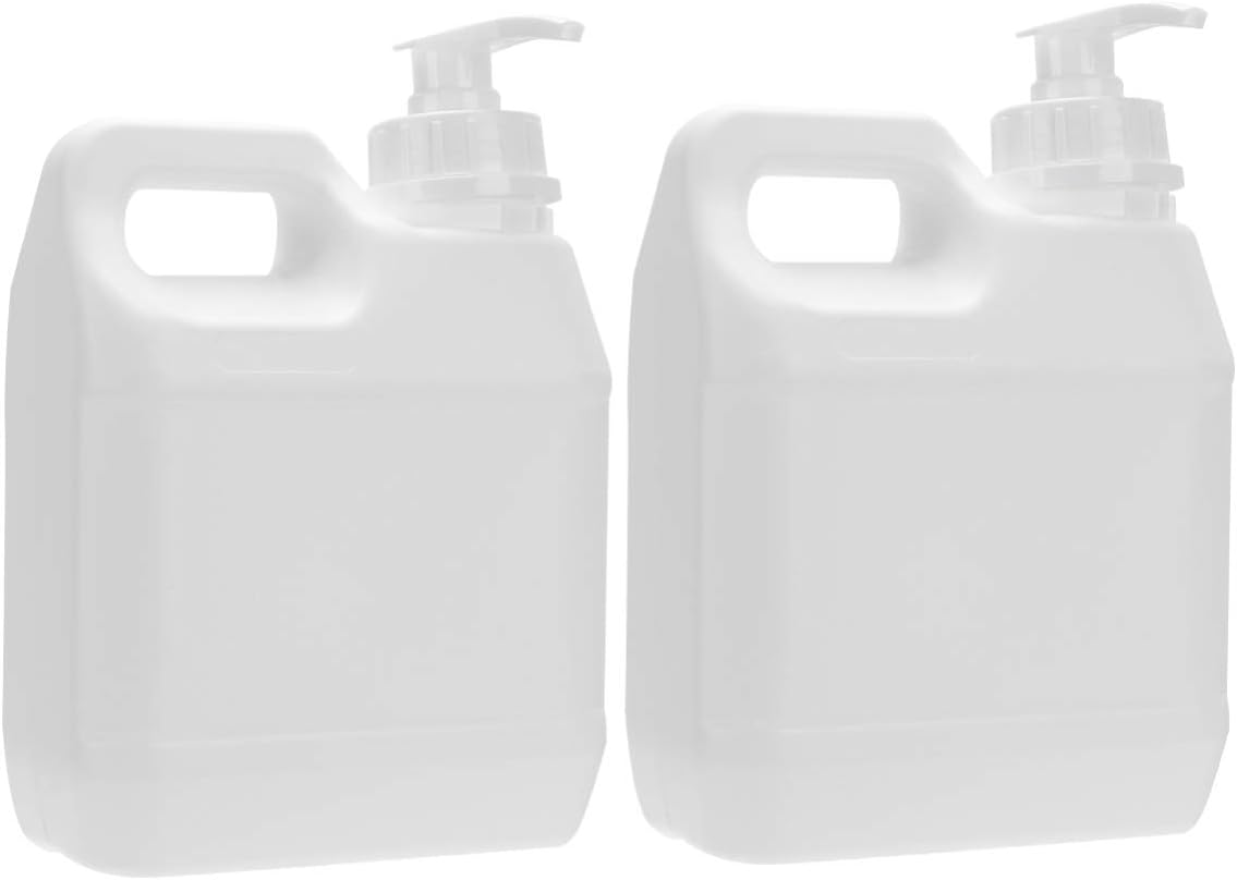 Amazon.com: 2pcs White Plastic Liquid Pump Bottles Refillable Dispenser ...