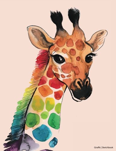 Giraffe Sketchbook: Cute Sketchbook, Blank Book, Drawing Pad, Large ...