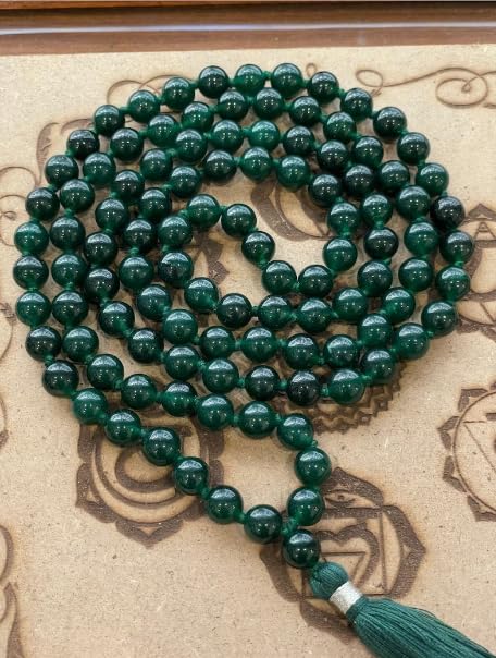 Gemstone Industry Beautiful Panna Mala 108 Beads Original Certified ...