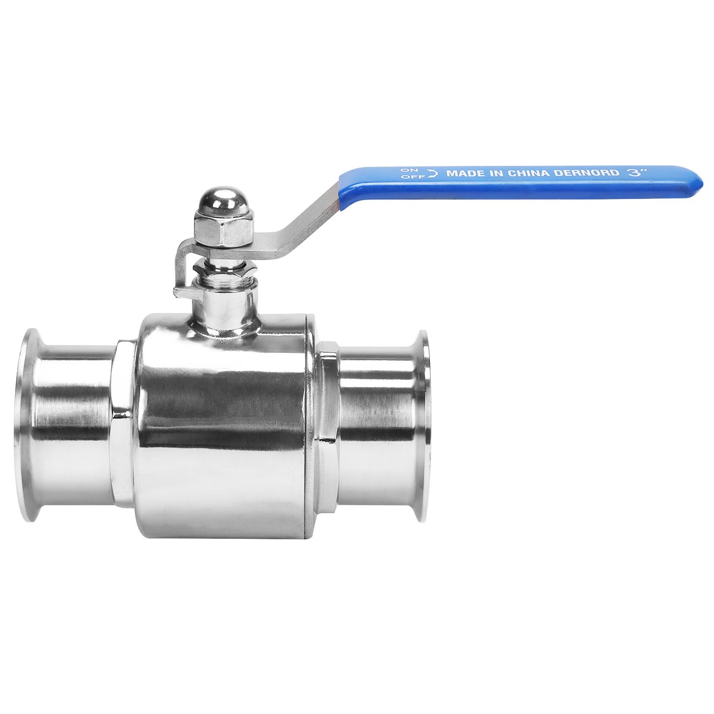 Snapklik.com : DERNORD 3 Inch Tri-Clamp Clover Ball Valve 2pc Stainless ...