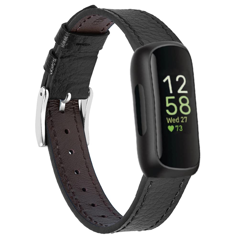 Amazon.com: Genuine Leather Bands Compatible with Fitbit Inspire 3 ...