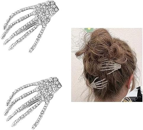 Amazon.com : Halloween Skeleton Hands Hair Clips for Women Girls ...