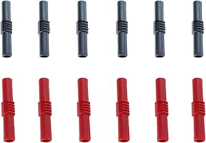 Amazon.com: Maxmoral 12pcs Insulated 4mm Banana Plug Coupler Female to ...