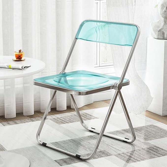 Luteti Transparent Folding Chair Glowing Chair Acrylic Folding Chair ...