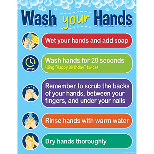 Teacher Created Resources Wash Your Hands Chart - Want It All