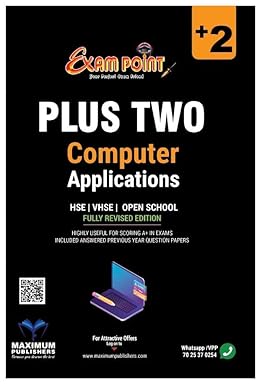 Buy Plus Two Computer Application Kerala Syllabus ( HSE , VHSE ,OPEN ...