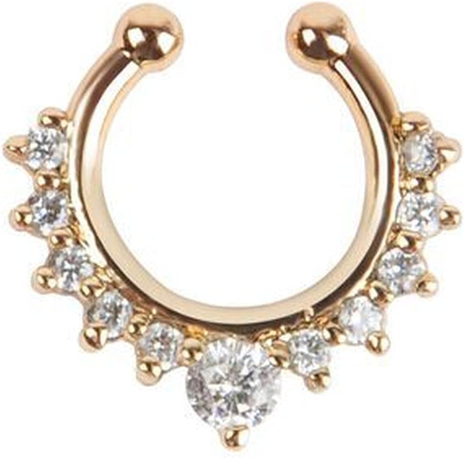 Amazon.com: Fake Nose Cuff Non Piercing Fake Nose Rings for Women ...