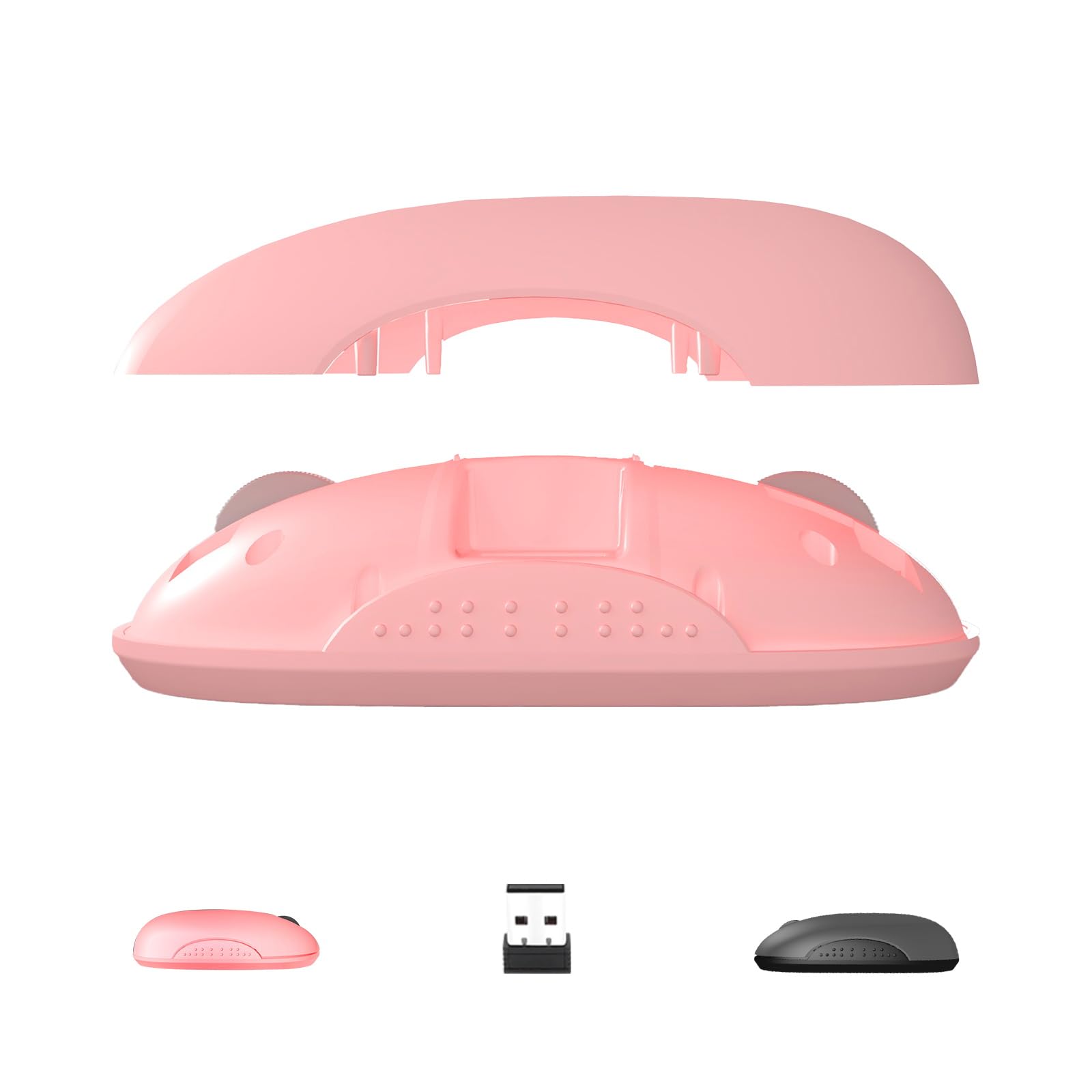 Amazon.com: ONE-UP Wireless Mouse, 2.4G+BT5.0/3.0 Mouse, Sound and ...