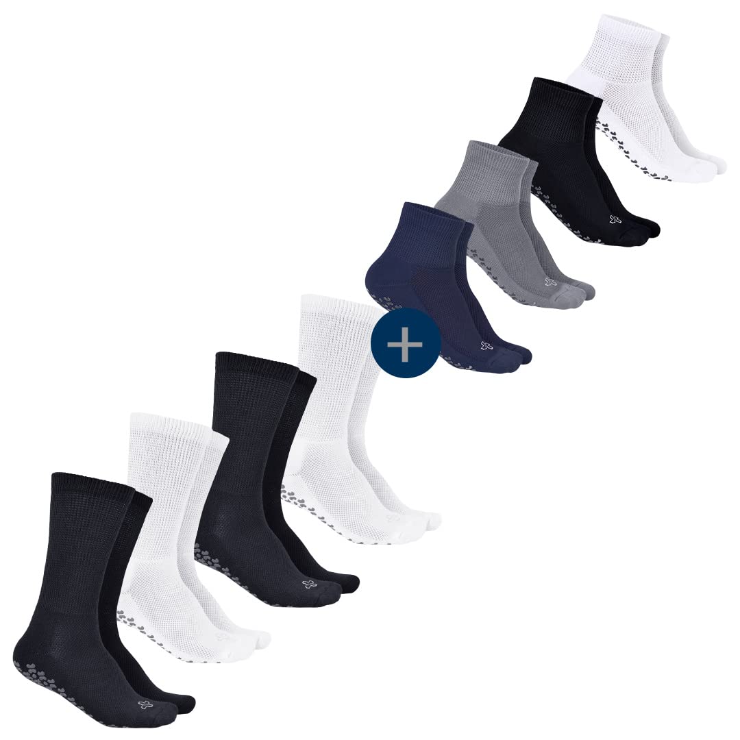Amazon.com: Doctor's Select Diabetic Ankle Socks with Grippers Bundle ...