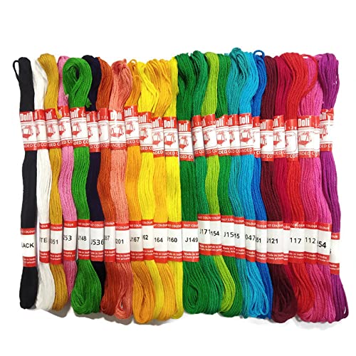 SHUTTLE | Coats Doli Embroidery Thread Cotton Assorted 50 skeins (25 ...