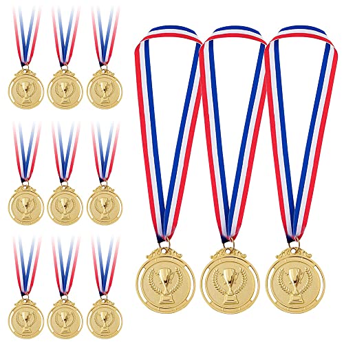 Gold Medals for Children, CJBIN 12 Pieces Winner Kids Medals with ...
