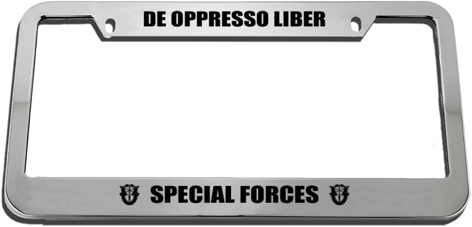 Amazon.com: U.S. Army Special Forces License Plate Frame - Metal Chrome ...
