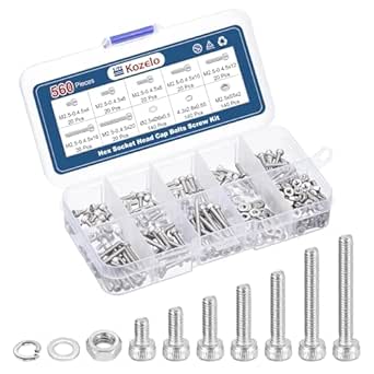 Kozelo 560pcs M2.5 Socket Head Cap Screws Bolts Nuts Assortment Kit ...