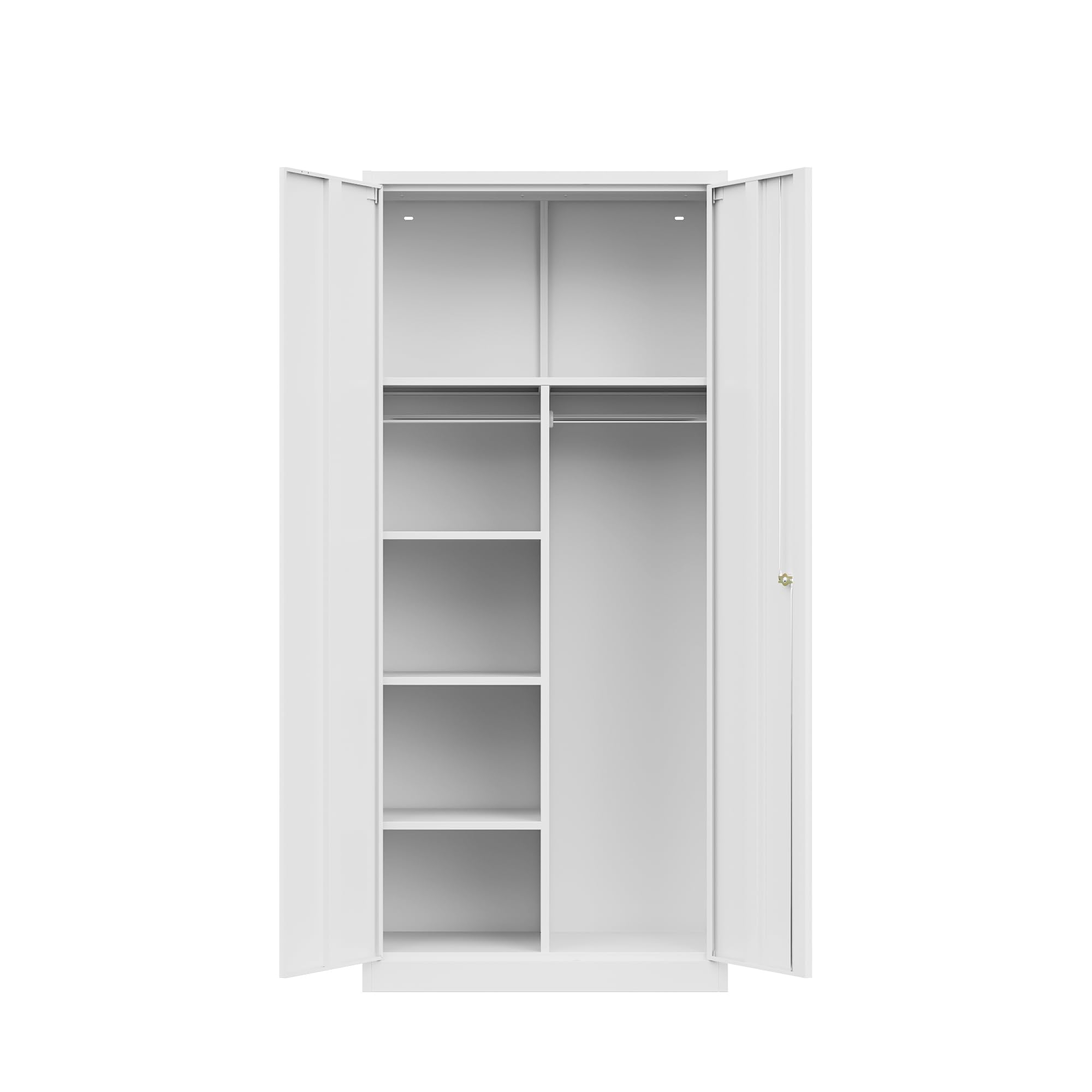Amazon.com: Metal Locking Storage Cabinet with 2 Doors and Adjustbale ...