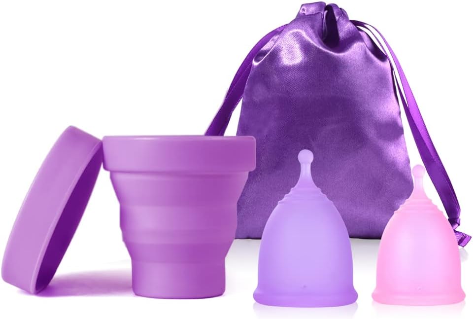 Amazon.com: Talisi Menstrual Cups Set of 2 with Collapsible Silicone ...