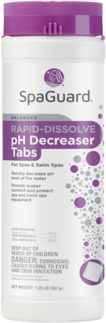 Amazon.com : SpaGuard Rapid-Dissolve pH Decreaser Tabs - 1.25 lb ...